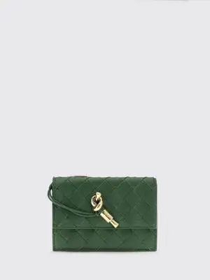 Bottega Veneta Andiamo Intrecciato Lambskin Zipped Card Holder - Green