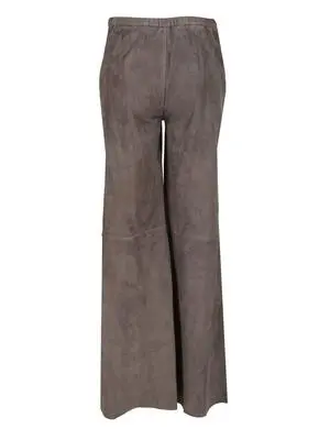 FORTE_FORTE Lightweight Suede Trousers - Gray