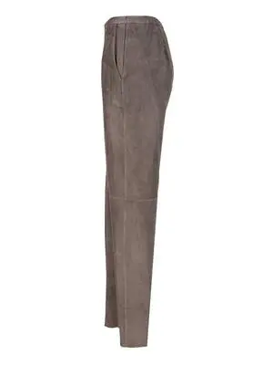 FORTE_FORTE Lightweight Suede Trousers - Gray
