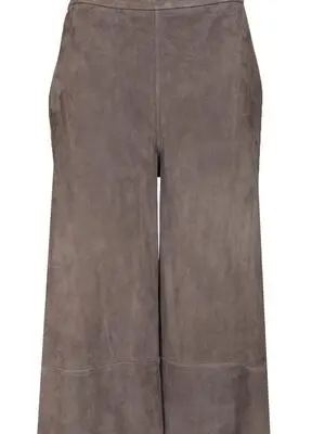 FORTE_FORTE Lightweight Suede Trousers - Gray