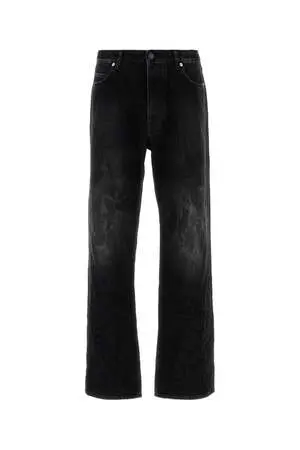 Balenciaga Denim Wide-leg Jeans - Black