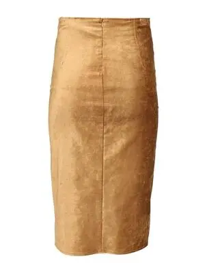 FORTE_FORTE Stretch Velvet Skirt - Gold