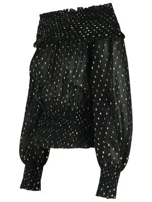 SELF-PORTRAIT Chiffon Viscose Sweater - Black