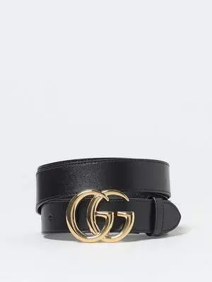Gucci Logo Leather Belt - Black