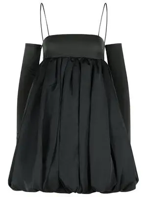 ROTATE BY BIRGER CHRISTENSEN Balloon Dress In Polyester - Black