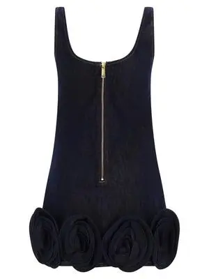 SELF-PORTRAIT Mini Dress With Floral Details - Blue