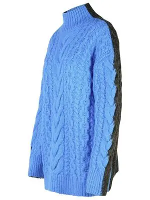 Stella McCartney Two-tone Alpaca Blend Turtleneck Sweater
