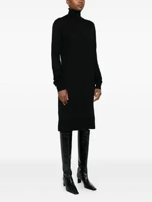 TOTEME Wool Turtle-neck Midi Dress