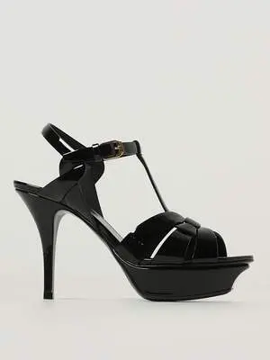 Saint Laurent Patent Leather Heeled Sandal