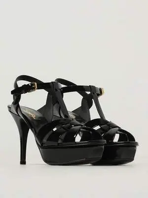 Saint Laurent Patent Leather Heeled Sandal