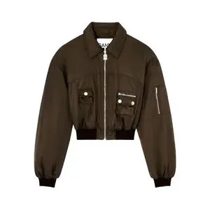 GANNI Jackets Bomber Jackets - Brown