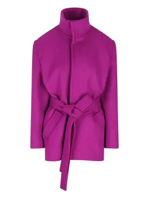 Saint Laurent Wool Coat - Multicolor