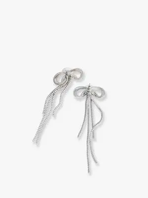 SELF-PORTRAIT Double Crystal Bow Earrings