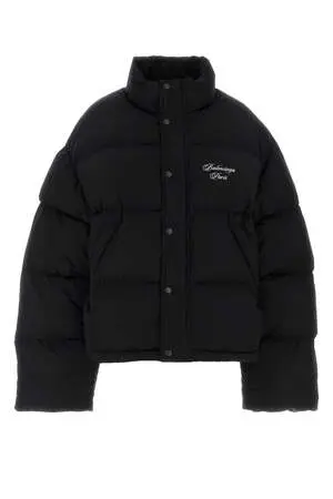 Balenciaga Cotton Blend Down Jacket - Black