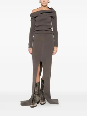 Rick Owens Wool Long Skirt