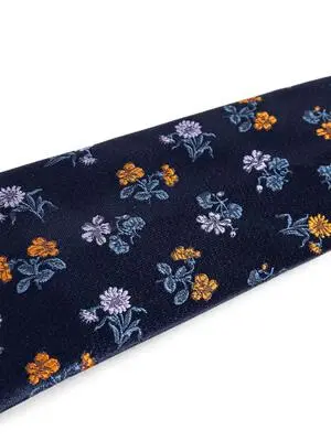 Dries Van Noten Silk Neck Tie - Blue