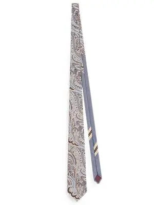 Dries Van Noten Silk Neck Tie - Blue