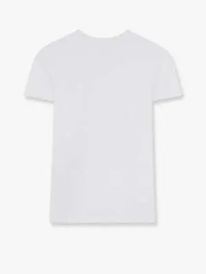 Celine Cotton T-shirt With Front Lettering Logo Print - Multicolor