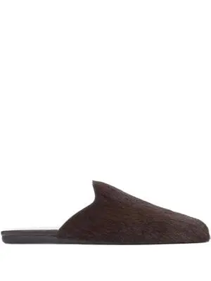 Prada Calf Hair Mules - Brown