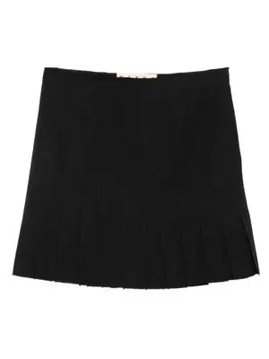 Marni Pleated Wool Mini Skirt