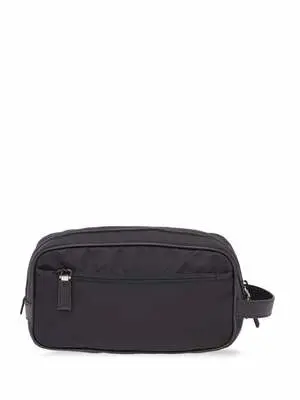 Prada Re-nylon And Saffiano Leather Travel Pouch