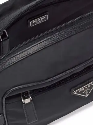 Prada Re-nylon And Saffiano Leather Travel Pouch