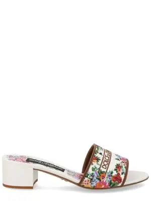 Dolce & Gabbana Embroidered Sandal - White