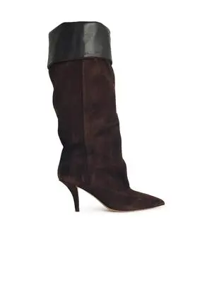Paris Texas Ines Reverse 75' Chocolate Suede Boots