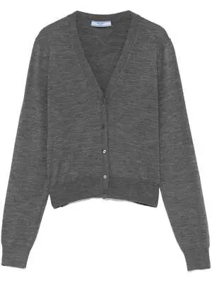 Prada Wool V-necked Cardigan - Multicolor