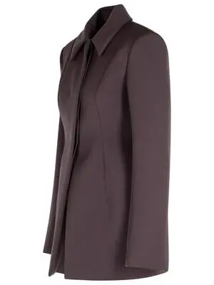 Sportmax Bacio Fitted Wool Blend Jacket - Brown