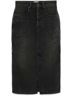 Isabel Marant Étoile Britt Denim Midi Skirt - Multicolor