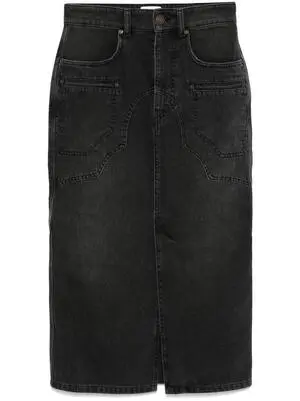 Isabel Marant Étoile Britt Denim Midi Skirt - Multicolor