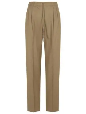 Max Mara Gatti' Dove-gray Cashmere Drawstring Pants - Brown