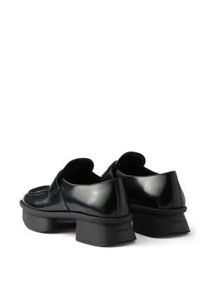 Prada Equal Leather Loafers