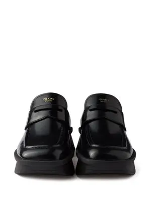 Prada Equal Leather Loafers