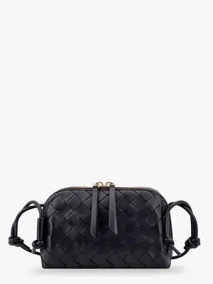 Bottega Veneta Concert Pouch Leather Crossbody Bag With Intrecciato Motif - Multicolor