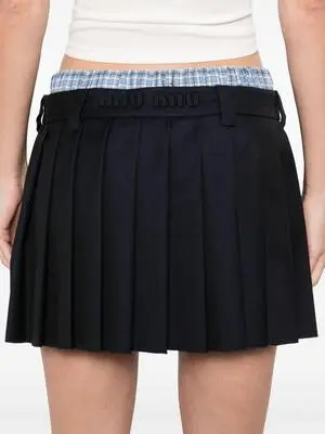 Miu Miu Pleated Mini Skirt