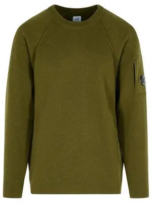 C.P. COMPANY Grs' Wool Blend Sweatshirt - Green