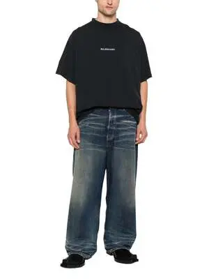 Balenciaga Oversize Fit T-shirt - Black