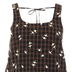 GANNI Dress In Printed Check