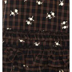 GANNI Check Dress - Brown