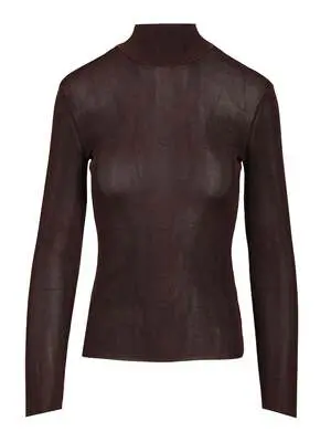 SELF-PORTRAIT Viscose Sweater - Brown