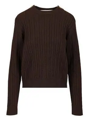 GOLDEN GOOSE Cable-knit Sweater - Brown