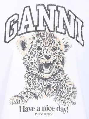 GANNI T-shirt With Print - White