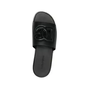 Dolce & Gabbana Leather Logo Slides
