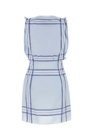 Prada Embroidered Cotton Mini Dress