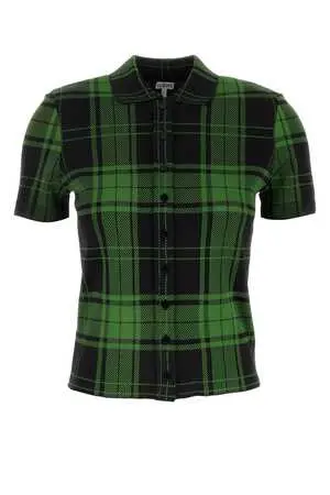 Loewe Embroidered Stretch Silk Blend Shirt - Multicolor