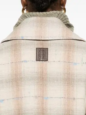 Loewe Wool And Cashmere Double-breasted Coat - Multicolor
