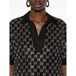 Gucci Sequin Embellished Short Sleeve Cropped Top