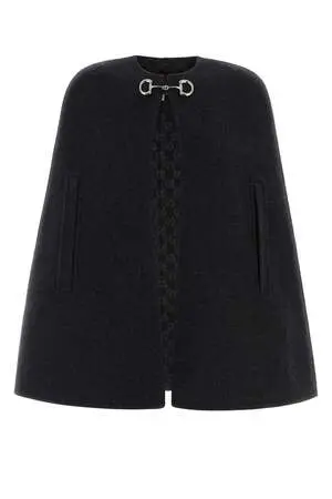 Gucci Charcoal Wool Blend Cape - Gray